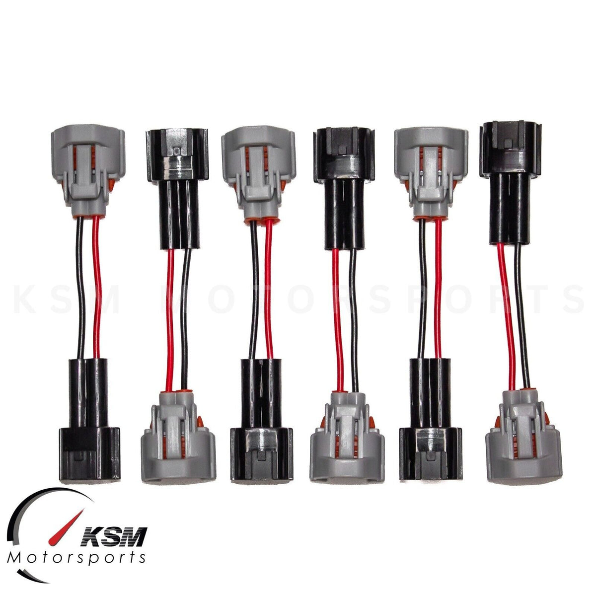 6 x Fuel Injector Wiring Harness Adapters for Nissan Jecs Male to Dens ...